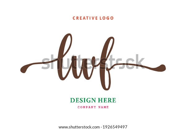 Lwf Lettering Logo Simple Easy Understand Stock Vector (Royalty Free ...