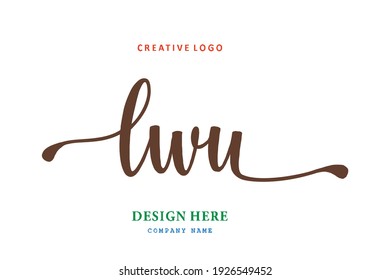 Lwu Lettering Logo Simple Easy Understand Stock Vector (Royalty Free ...
