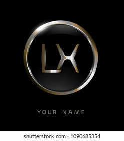 Lx Initial Letters Circle Elegant Logo Stock Vector (Royalty Free ...