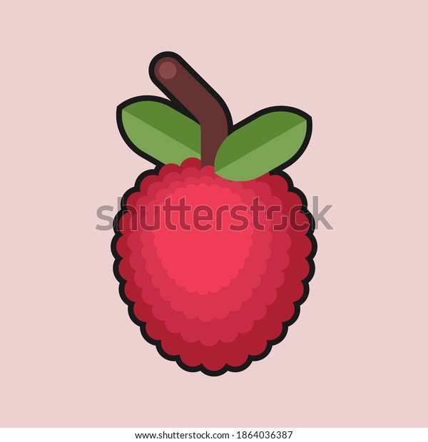 Lychee Isolated Small Round Sweet Fruit Stock Vector (Royalty Free ...