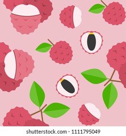 Lychee Seamless Pattern Wallpaper Wrapping Paper Stock Vector (Royalty ...
