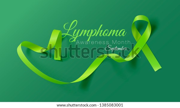 Lymphoma Awareness Calligraphy Poster Design Realistic Stock Vector ...