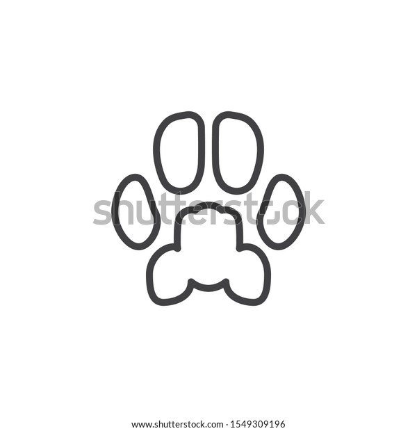 Lynx Paw Print Line Icon Linear Stock Vector (Royalty Free) 1549309196 ...