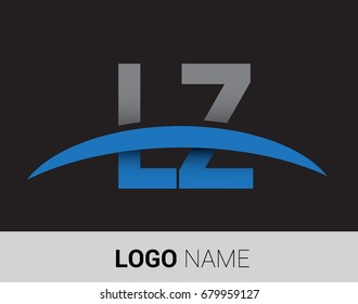 Lz Initial Logo Company Name Colored Stock Vector (Royalty Free ...