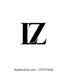 Vektor Stok Lz Letter Original Monogram Logo Design (Tanpa Royalti ...