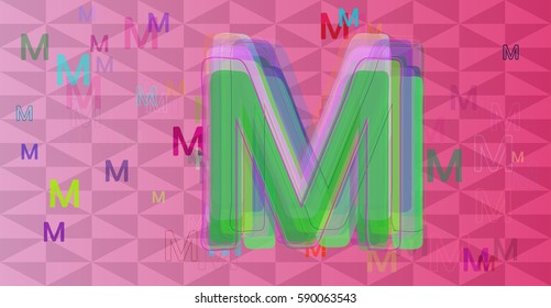 M Alphabet Design Texture Stock Vector (Royalty Free) 590063543