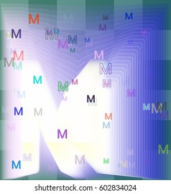 M Alphabet Icon Background Stock Vector (Royalty Free) 602834024 ...