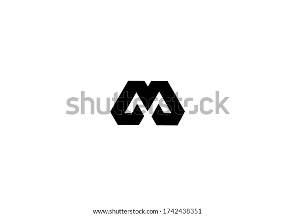 M Alphabet Logo Vector Design Stock Vector (Royalty Free) 1742438351 ...