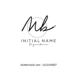 M B Signature Initial Logo Template Stock Vector (Royalty Free ...