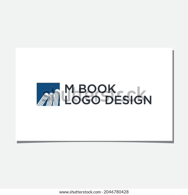 M Books Logo Design Vector Stock Vector (Royalty Free) 2046780428