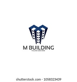 M Building Logo Template: vector de stock (libre de regalías ...
