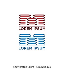 M Building Logo Vector Template Stock Vector (Royalty Free) 1363265135