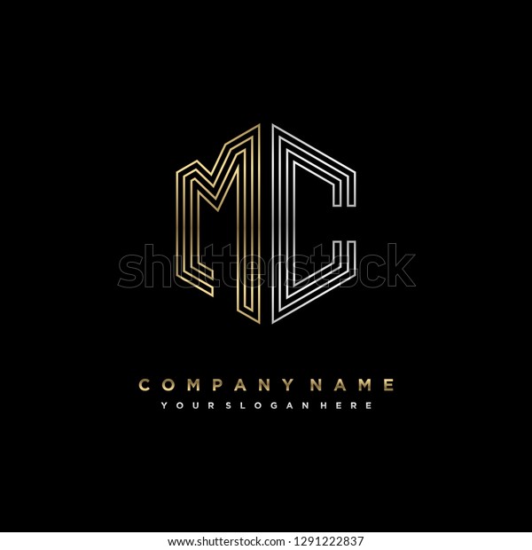 M C Initial Letter Modern Logo Stock Vector (Royalty Free) 1291222837