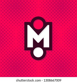 M Circle Vintage Monogram Logo Pop Stock Vector (Royalty Free ...