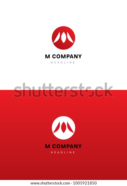 M Company Logo Template Stock Vector (Royalty Free) 1005921850
