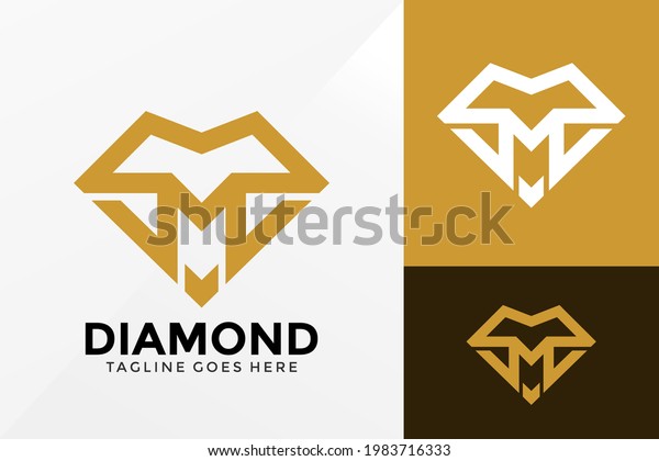 M Diamond Logo Design Brand Identity Stock Vector (Royalty Free ...