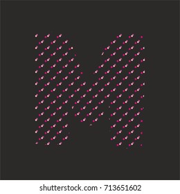 M Dotted Alphabet Letter Isolated On Stock Illustration 711482731 ...