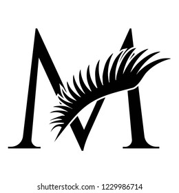 M Eye Lashe Icon Logo Stock Vector (Royalty Free) 1229986714 | Shutterstock