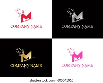 M Font Logo Design Stock Vector (Royalty Free) 605341010 | Shutterstock