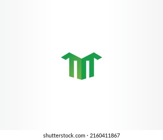 M Green Concept Logo Design Icon Stock Vector (Royalty Free) 2160411867 ...