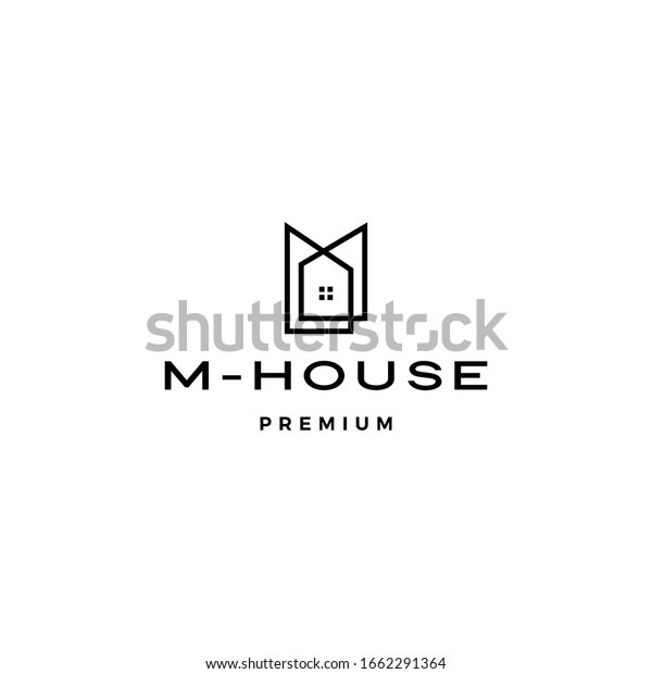 M House Logo Vector Icon Illustration Stock Vector (Royalty Free ...