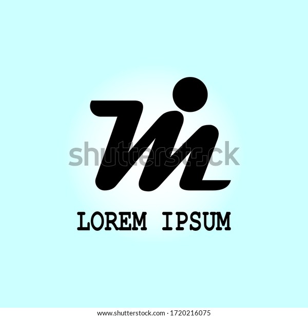 M Human Logo Simple Colors Simply Stock Vector (Royalty Free ...