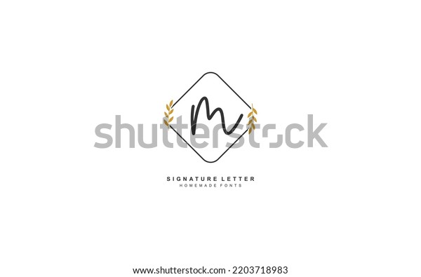 M Initial Letter Handwriting Signature Logo Stock Vector (Royalty Free ...