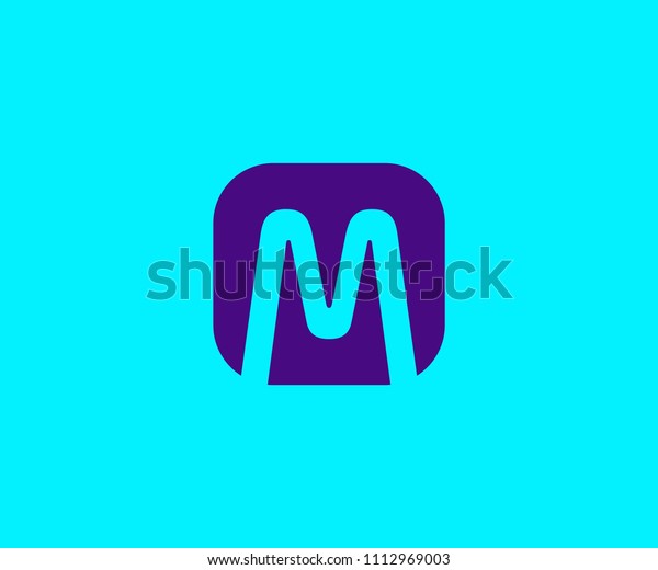 M Inside Square Shape Logo Stock Vector (Royalty Free) 1112969003 ...
