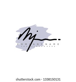 M J Initial Signature Logo Handwriting Stock Vector (Royalty Free ...