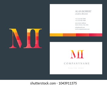 M Joint Logo Multi Color Letter Stock Vector (Royalty Free) 1043911375 ...