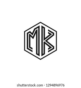 M K Initial Letter Modern Logo Stock Vector (Royalty Free) 1294896976 ...