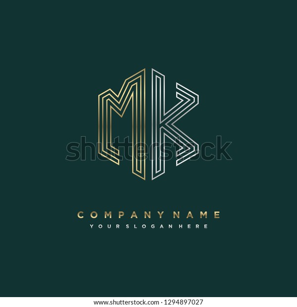 M K Initial Letter Modern Logo Stock Vector (Royalty Free) 1294897027 ...