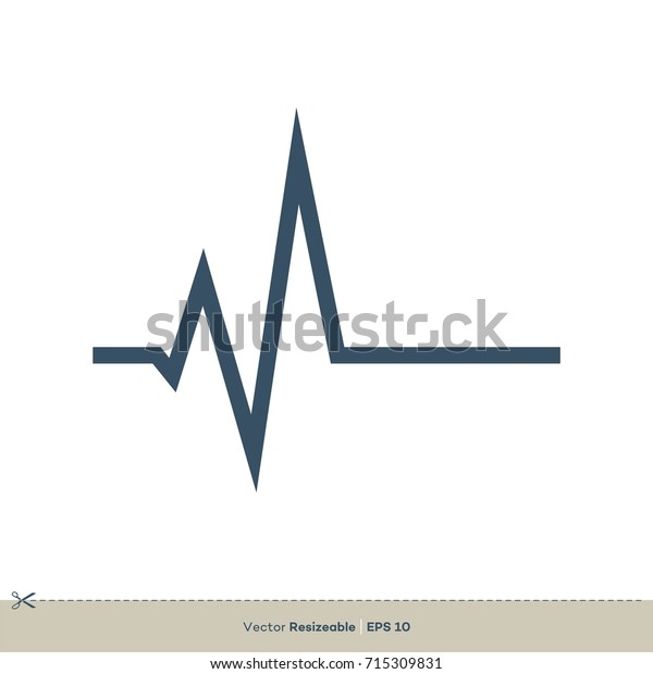 M Letter Cardiogram Vector Logo Template Stock Vector (Royalty Free ...