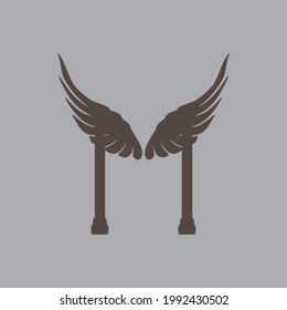 M Letter Logo Bird Shape Stock Vector (Royalty Free) 1992430502 ...