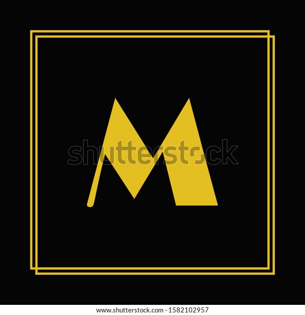 M Letter Logo Design Black Backgroundm Stock Vector (Royalty Free ...