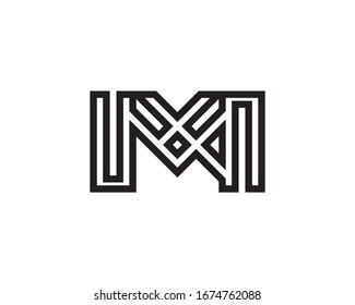 Letter M Outline Logo Vector Stock Vector (Royalty Free) 1010077498