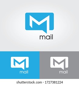 M Letter Logo Design Template Mailnew Stock Vector (Royalty Free ...