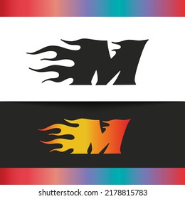 M Letter Logo Fire Flames Logo Stock Vector (Royalty Free) 2178815783 ...