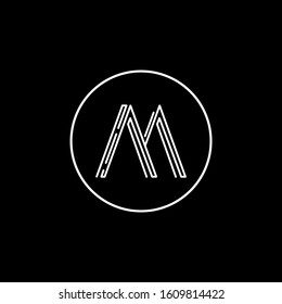 M Letter Logo Nice Black Backgroundm Stock Vector (Royalty Free ...