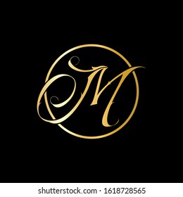 M Letter Logo Nice Black Background Stock Vector (Royalty Free ...