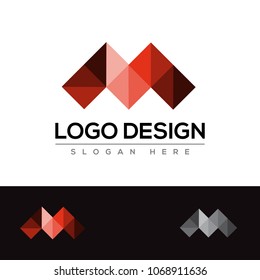 M Color Logo Design Template Vector Stock Vector (Royalty Free ...