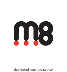 M Letter Number 8 Logo M8 Stock Vector (Royalty Free) 1938297724 ...
