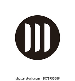 M Letter On Circle Vector Logo Stock Vector (Royalty Free) 1071955589 ...