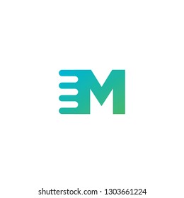 M Letter Speed Stock Vector (Royalty Free) 1303661224 | Shutterstock