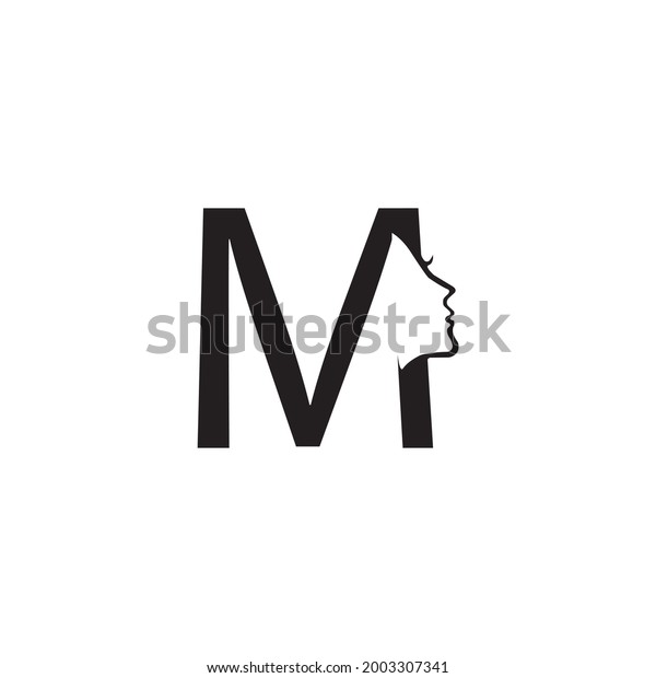 M Letter Women Letter Logo Template Stock Vector (Royalty Free ...
