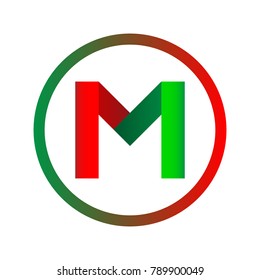 Letter M Latin Alphabet Vector Illustration: เวกเตอร์สต็อก (ปลอดค่า ...