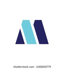 M Logo Design Blue Modern Design Stock Vector (Royalty Free) 2183050779 ...