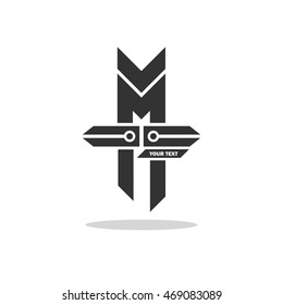 M Logo Gray Logo On White Stock Vector (Royalty Free) 469083089 ...