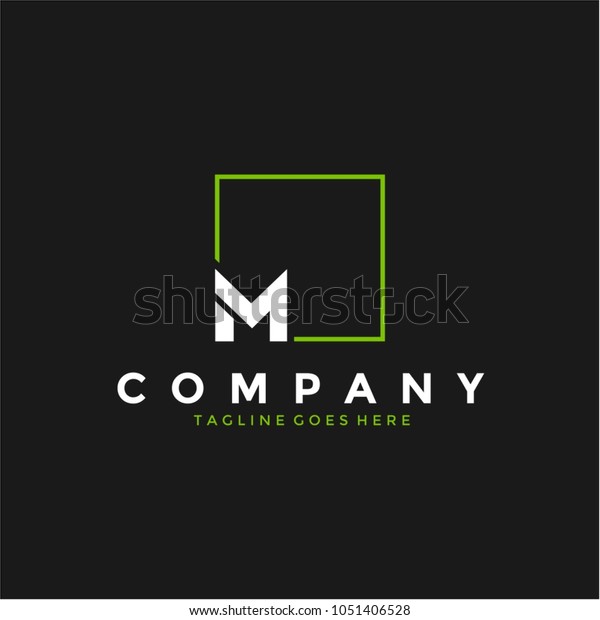 M Logo Modern Minimalist Stock Vector (Royalty Free) 1051406528