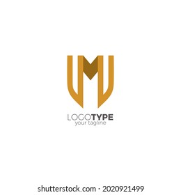 M Logo Simple Clean Design Stock Vector (Royalty Free) 2020921499 ...